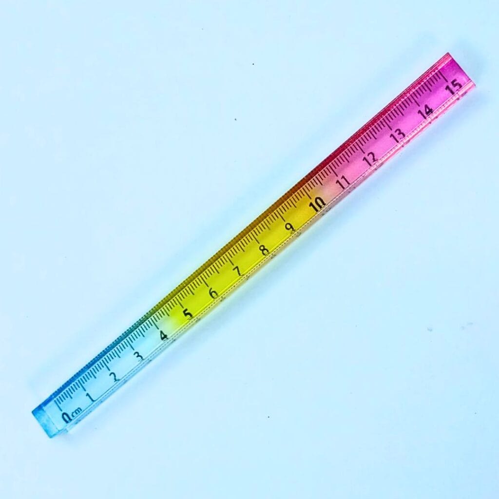 Pastel Acrylic Ruler – 15cm Transparent Multicolour Scale | Artangle90