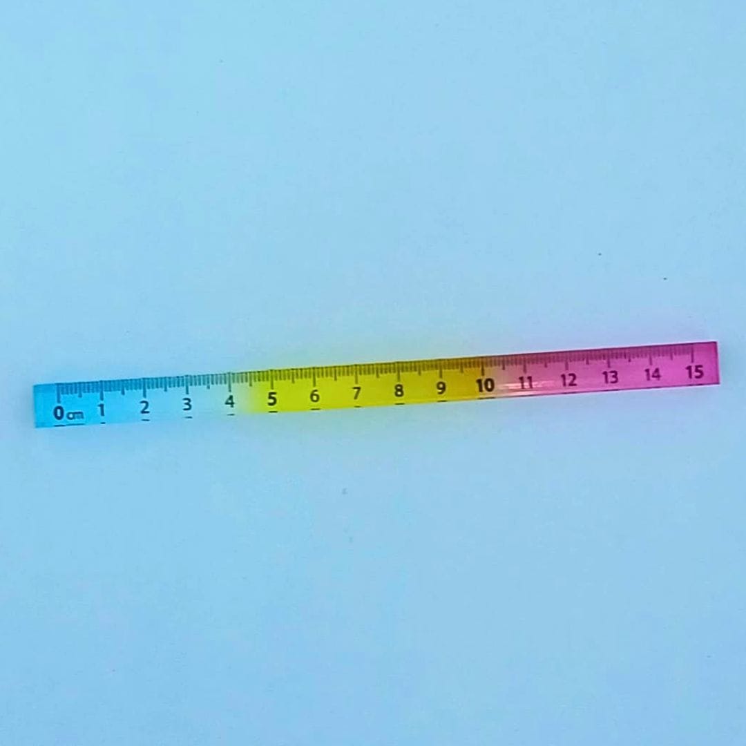 Pastel Acrylic Ruler – 15cm Transparent Multicolour Scale | Artangle90
